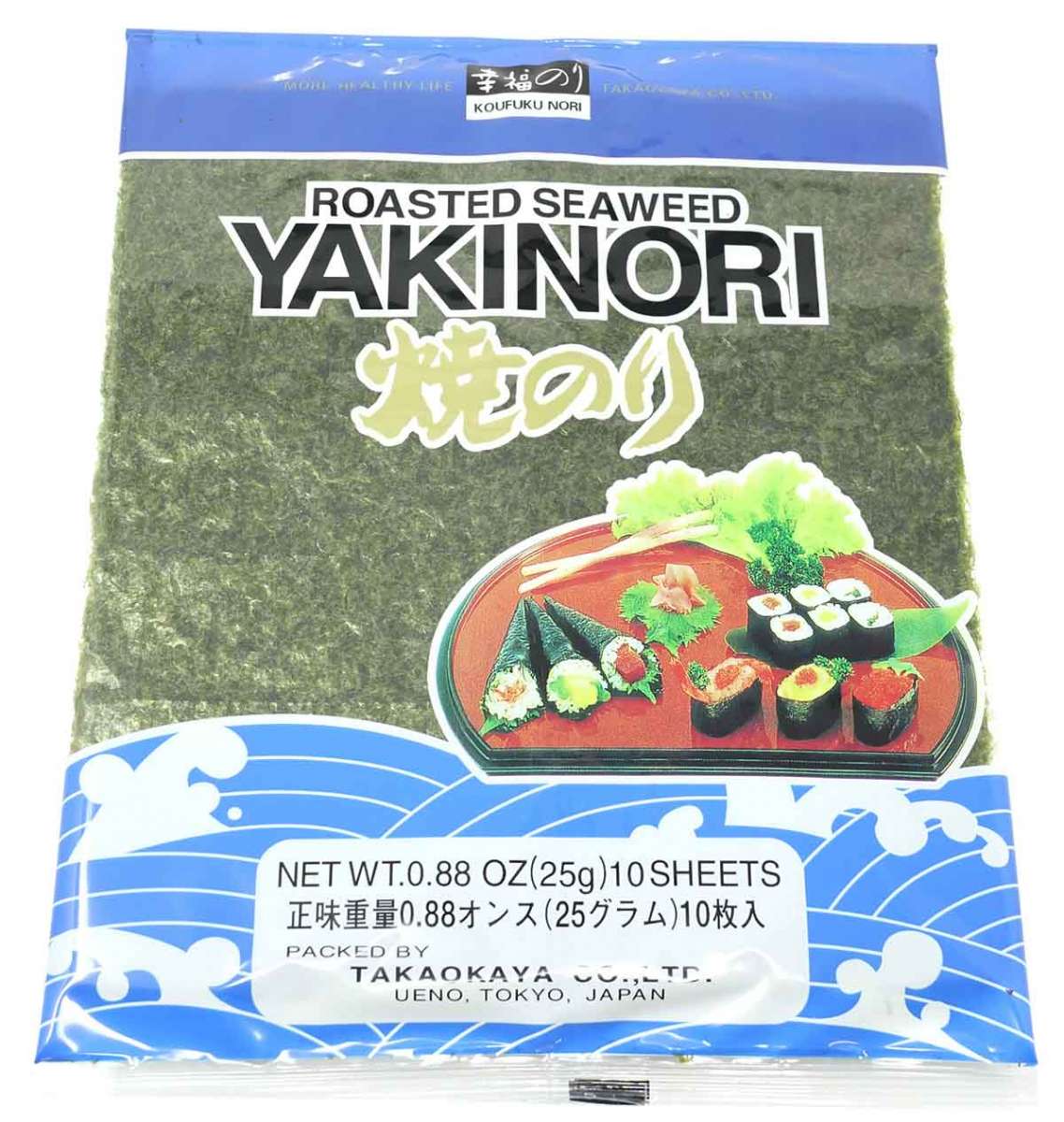 Takaokaya Sushi Nori, 10 Blätter online kaufen